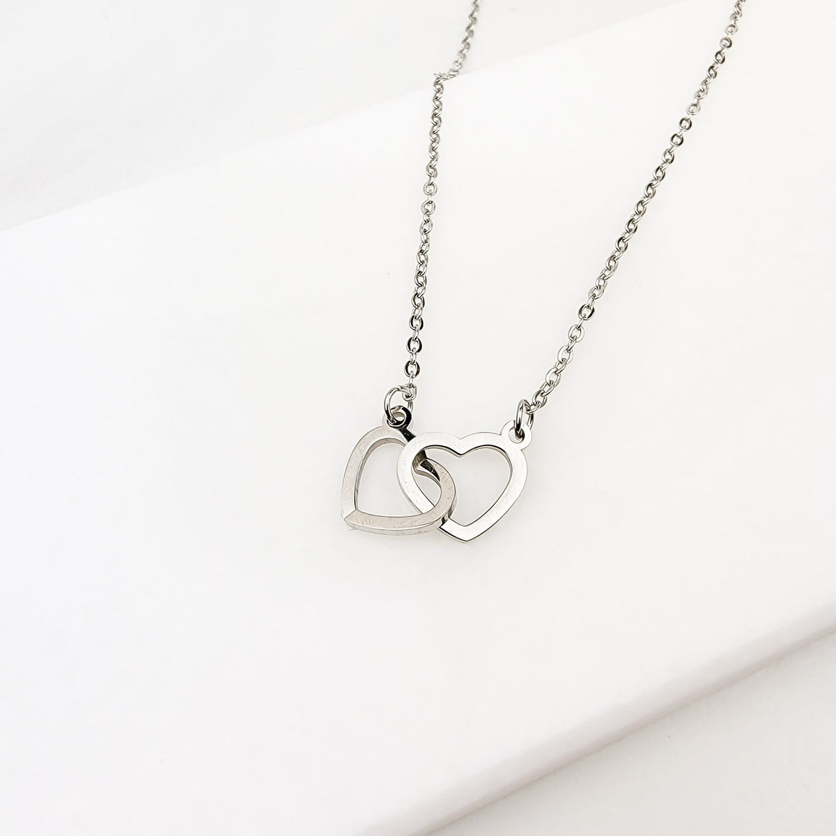 Interlinked Love Heart Pendant Necklace | 2 ON THE MOON